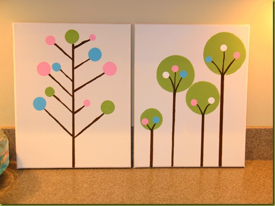 Trees on Canvas - Just a Girl Blog